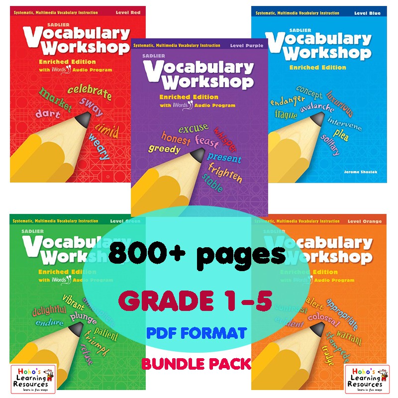 (PDF) 033 Sadlier Vocabulary Workshop Enriched Edition Grade 1-5 ...