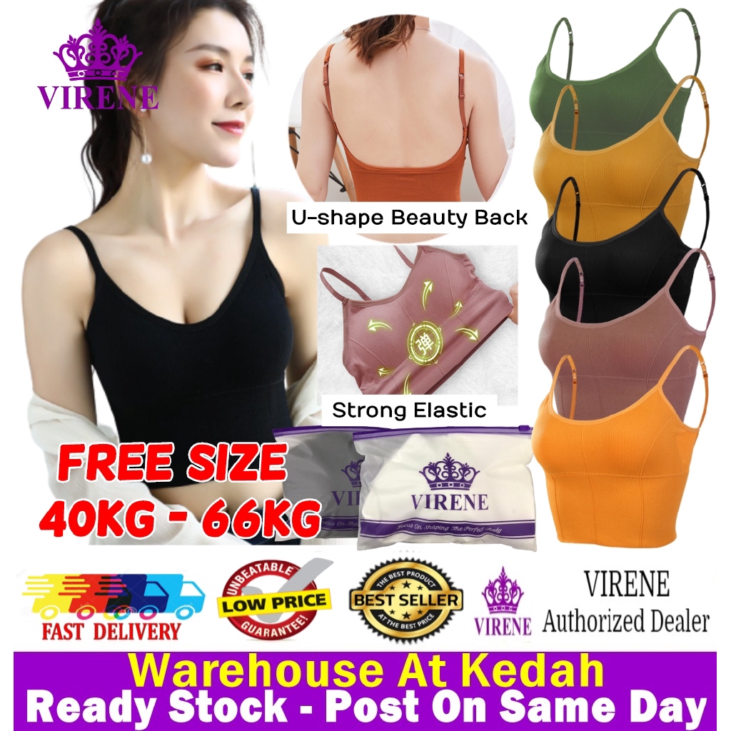 VIRENE U Back Bra READY STOCK Women Tube Bra U-shaped Back Bra Camisole ...
