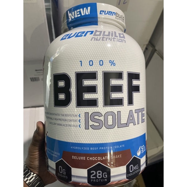 🔹PROMO🔹Everbuild Nutrition 100% BEEF WHEY ISOLATE 4lbs / LEAN MUSCLE ...