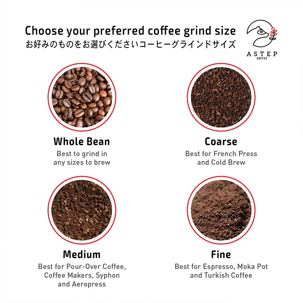 ASTEP Coffee Beans Ninurta Blend Japanese Dark Roast Grind Size Option ...