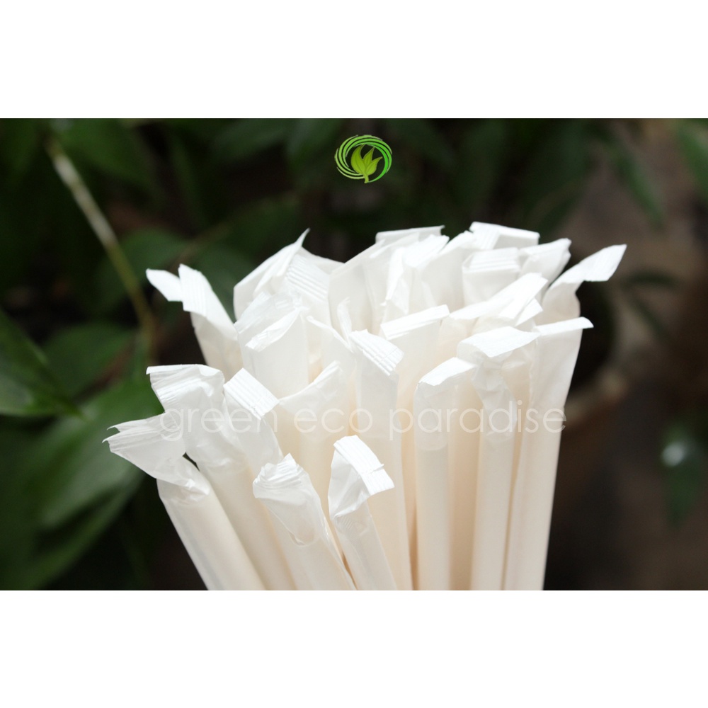 8mm Paper Straw with Wrapper White 150 pieces | Shopee Malaysia