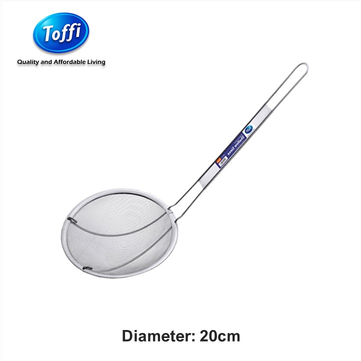 TOFFI Penapis Makanan Stainless Steel Shallow Sieve/Strainer (15.5cm ...
