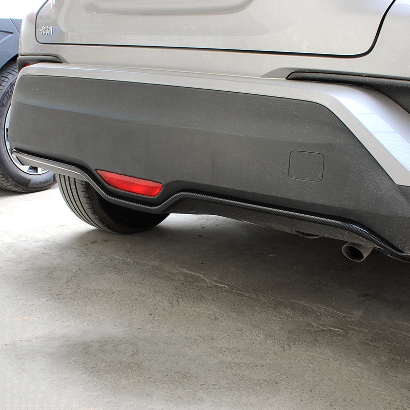 carbon fiber car Rear Bumper Trim Exterior Chrome Cover for Toyota Chr ...