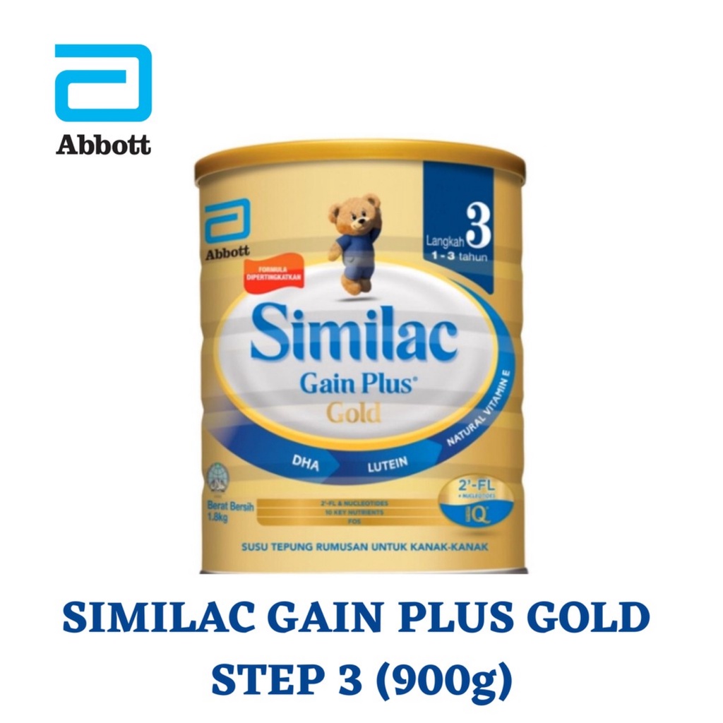 Similac Gain Plus Gold Step 3 900g | Shopee Malaysia