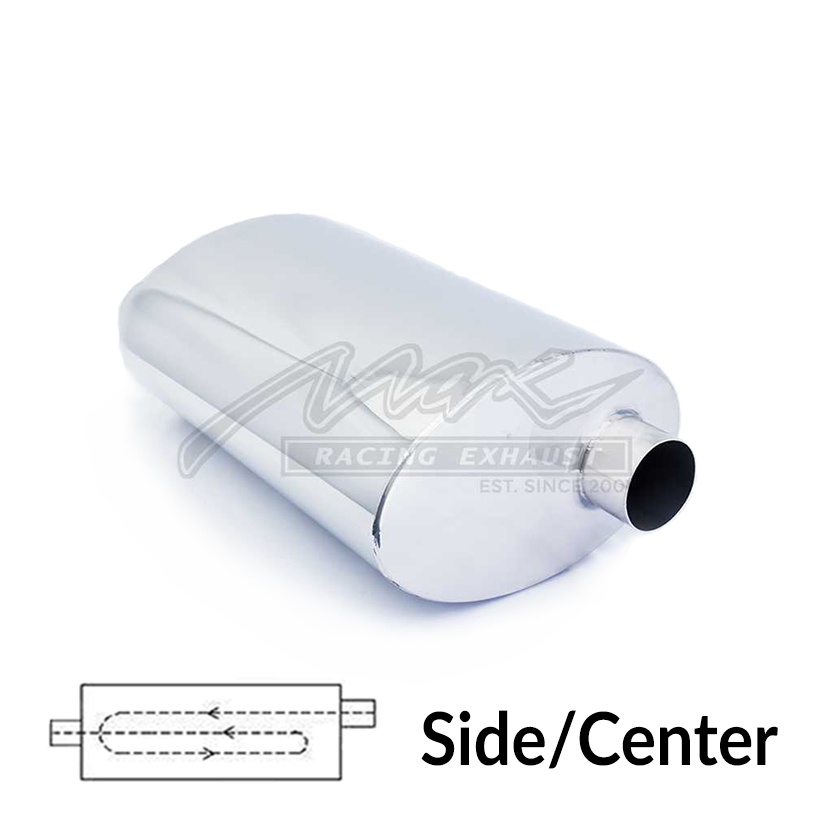 Max Racing M110 Oval Super Silent S Flow Length 14 inch Muffler (Side ...