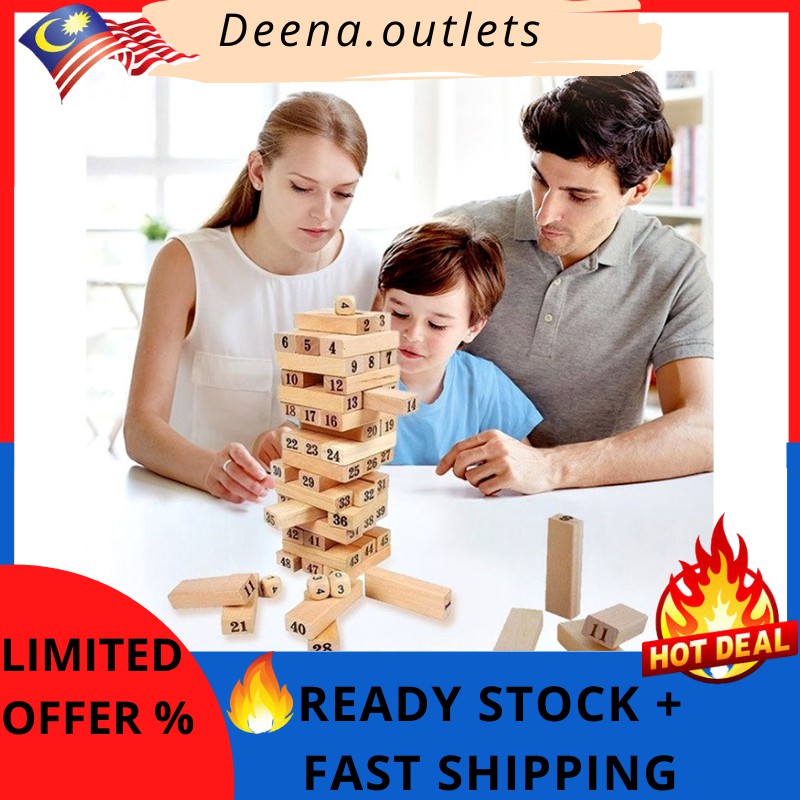 Wiss Toy 54 Pieces Number Wooden Tower Stacking Game | Shopee Malaysia Wiss Toy 54 Pieces Number Wooden Tower Stacking Game | Shopee Malaysia