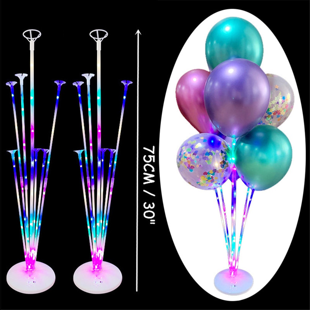 Plastic Balloon Stand Holder Balloon Column Base Set Stick Stand ...