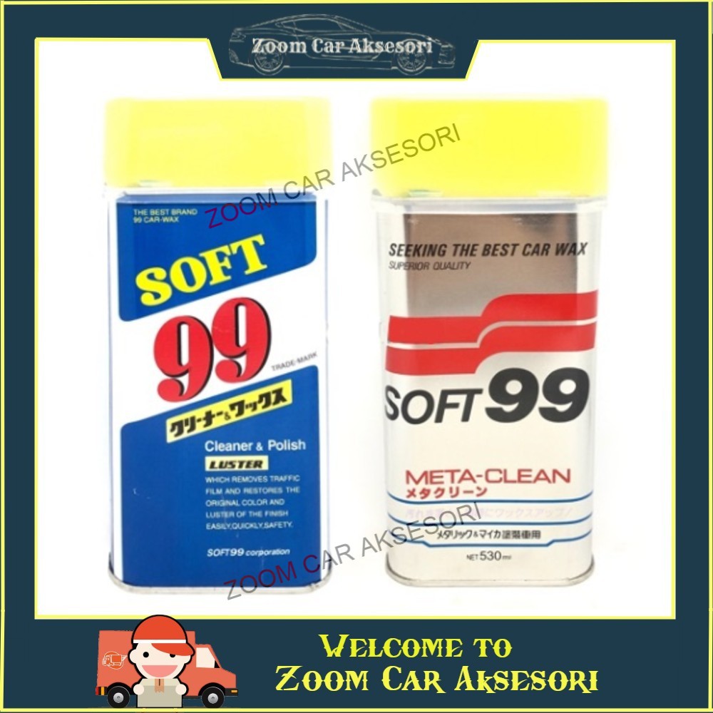 Soft99 Cleaner & Polish Luster / Meta Clean Wax with Sponge 530 ml ...