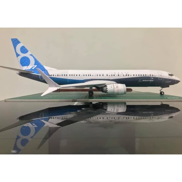 Diy Miniature Papercraft Aircraft Boeing 737 Max Factory Livery ...