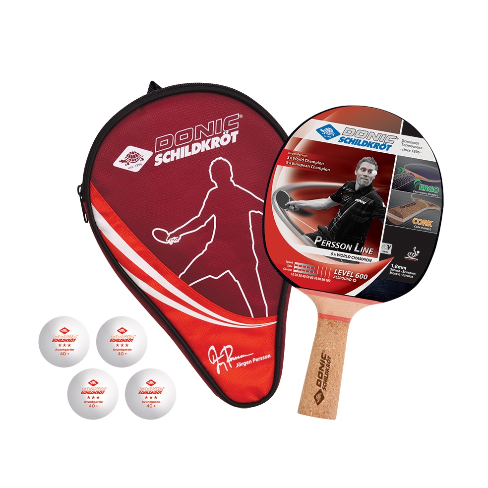 Donic Schildkrot Persson 600 Table Tennis Bat and Balls Set | Shopee ...