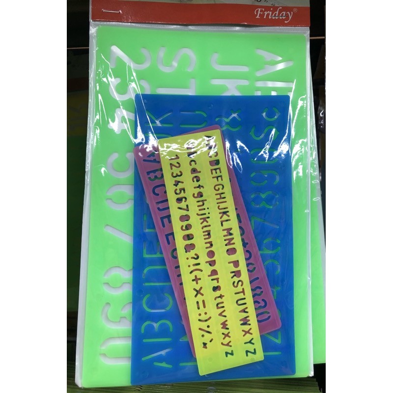 Ruler stencil alphabet numbers capital small caps | Shopee Malaysia