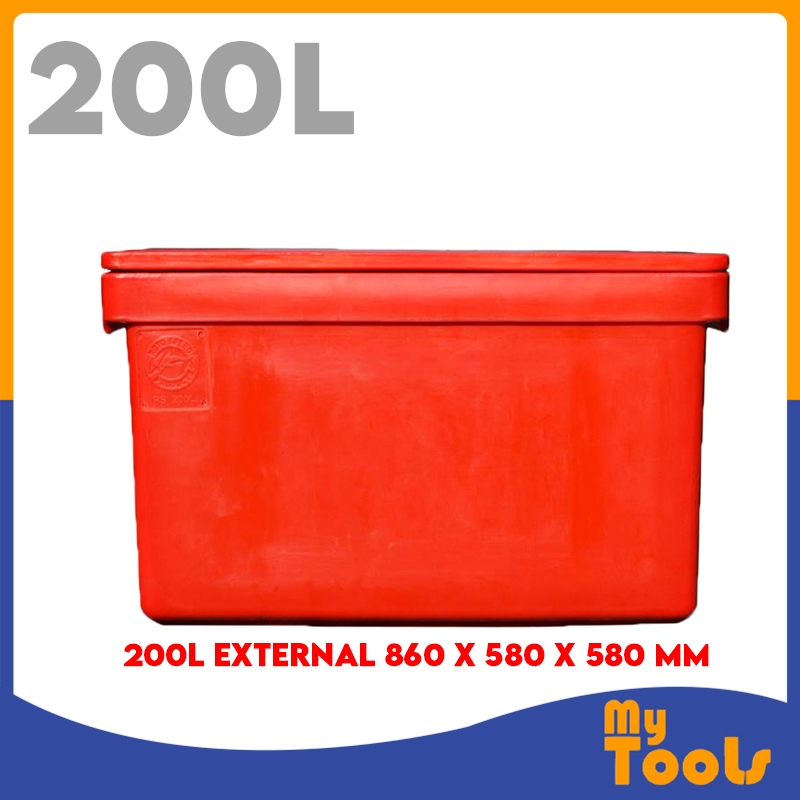 100L 130L 200L Insulated Plastic Cooler Ice Box Fish Box Bucket Tong ...