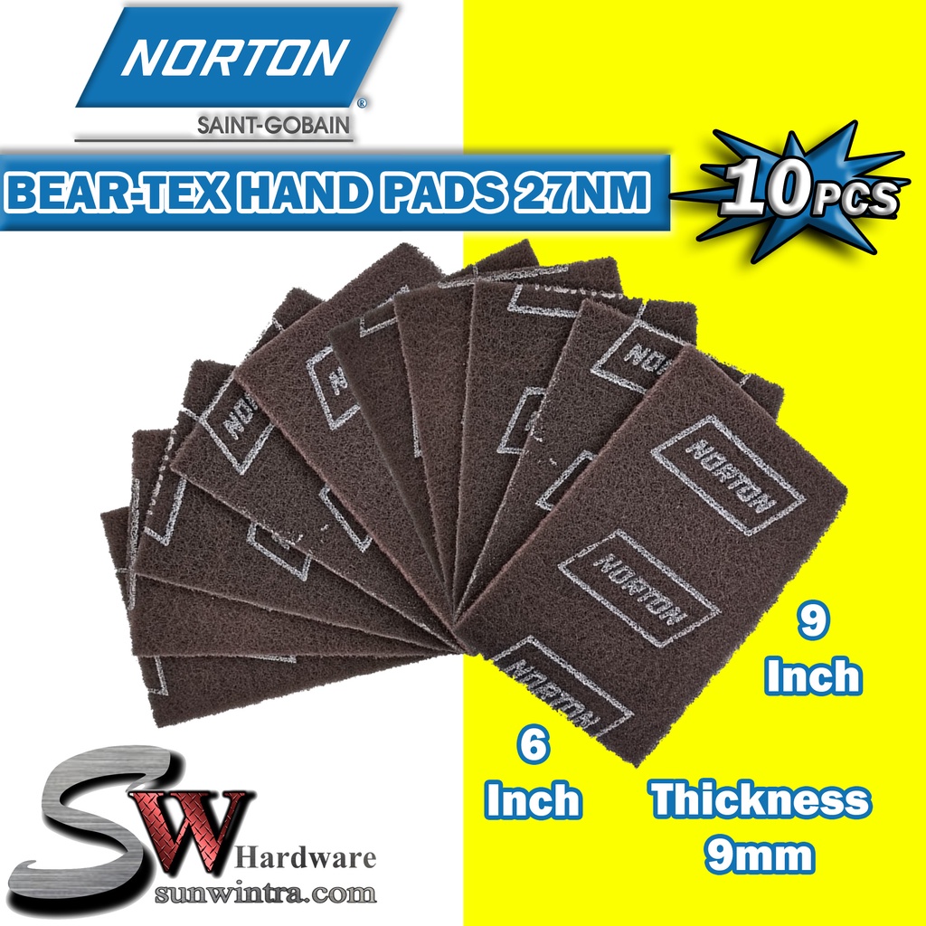 Norton Bear-Tex Hand Pads 27Nm - 10Pcs | Shopee Malaysia