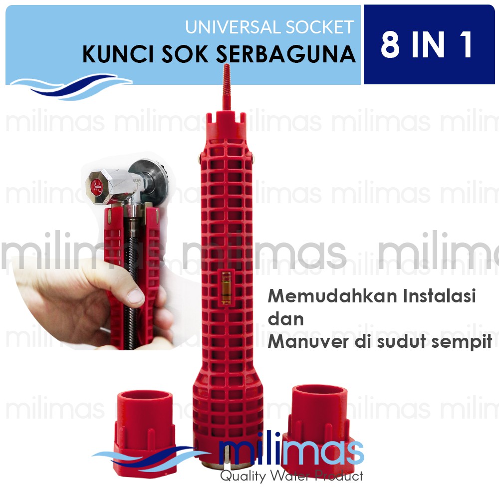 Mili - 8 IN 1 Multipurpose Sink Faucet Valve Socket Lock - RIDGID Model ...