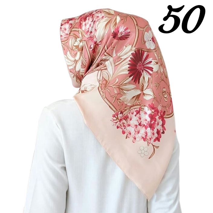 Tudung satin silk corak scarf pattern tudung bawal bidang printed hijab ...