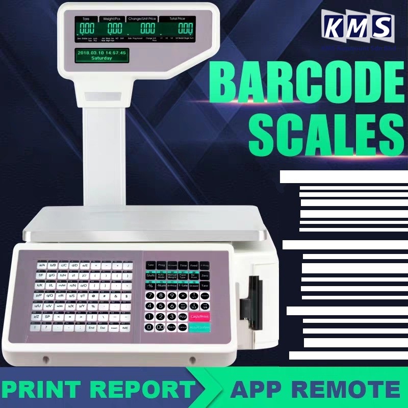 Digital Weighing Scale with Barcode Thermal Printer Timbang Barkod ...