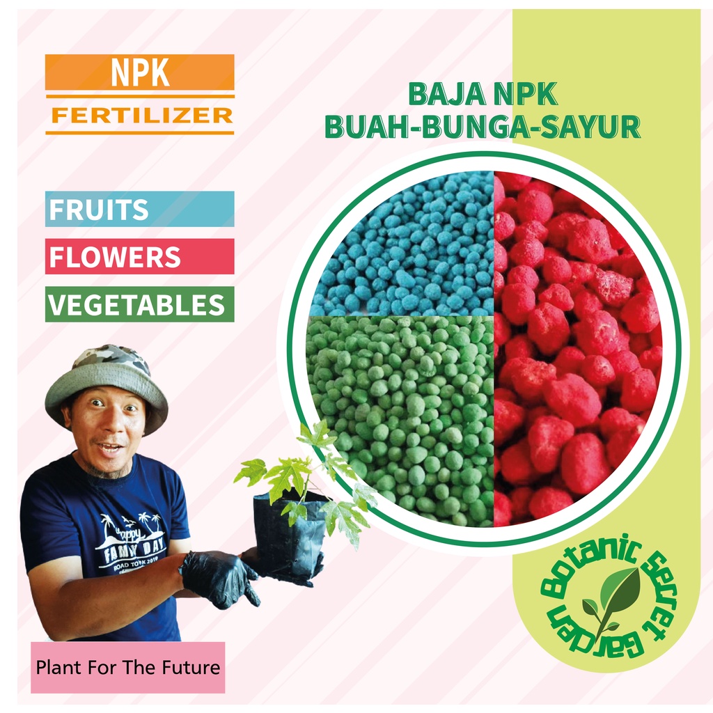 Baja NPK Subur Tanaman Pokok Bunga Buah Sayur Fertilizer Growth ...