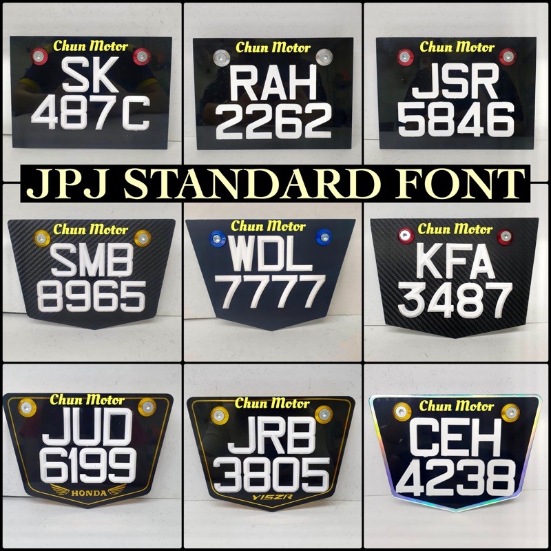Motor Plate / Number Plate / License Plate Motorcycle Y16ZR Y15ZR LC135 ...