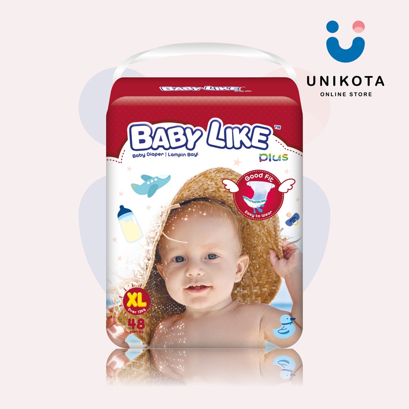 UNIKOTA - Baby Like Plus Tape Diapers | Lampin Bayi S70 /M64/ L56 ...