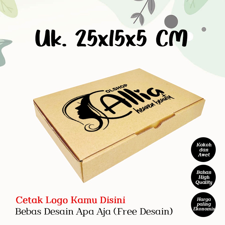 (+ Sablon) Custom Cardboard Uk. 25x15x5 CM/Cardboard Packing For ...