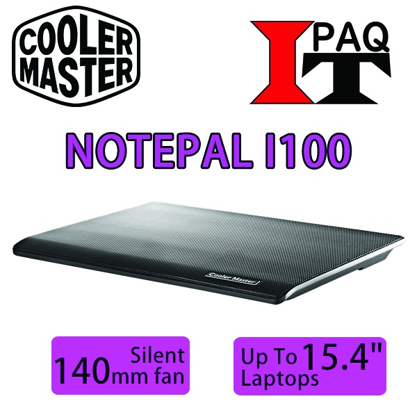 Cooler Master Notepal I100 Silent 140mm Fan Ultra Slim Ergonomic Mesh ...