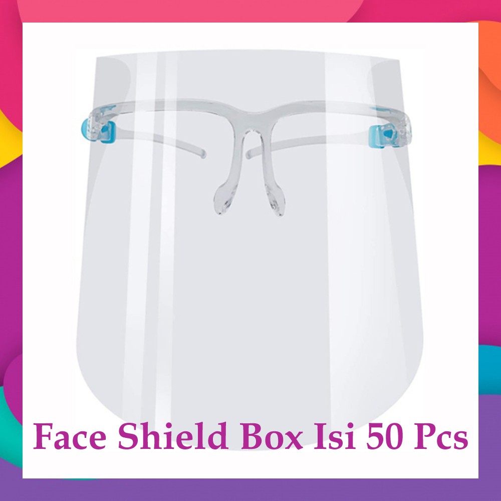 Face Shield BOX Contains 50 Pcs Complete Face Shield Glasses | Shopee ...