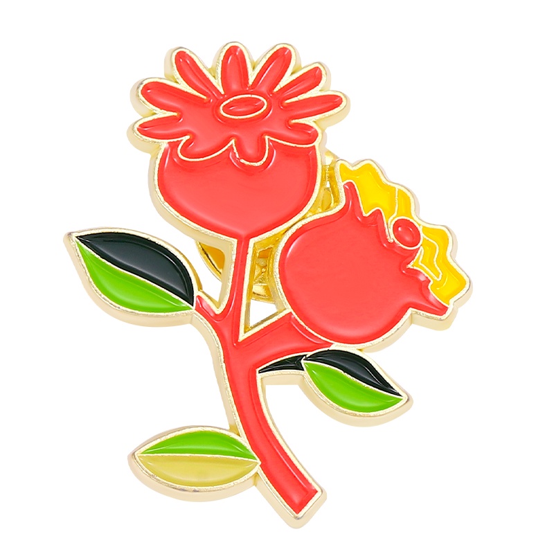 Cute Colorful Flower Plant Enamel Pin Lily Tulip Sunflower Iris Morning ...