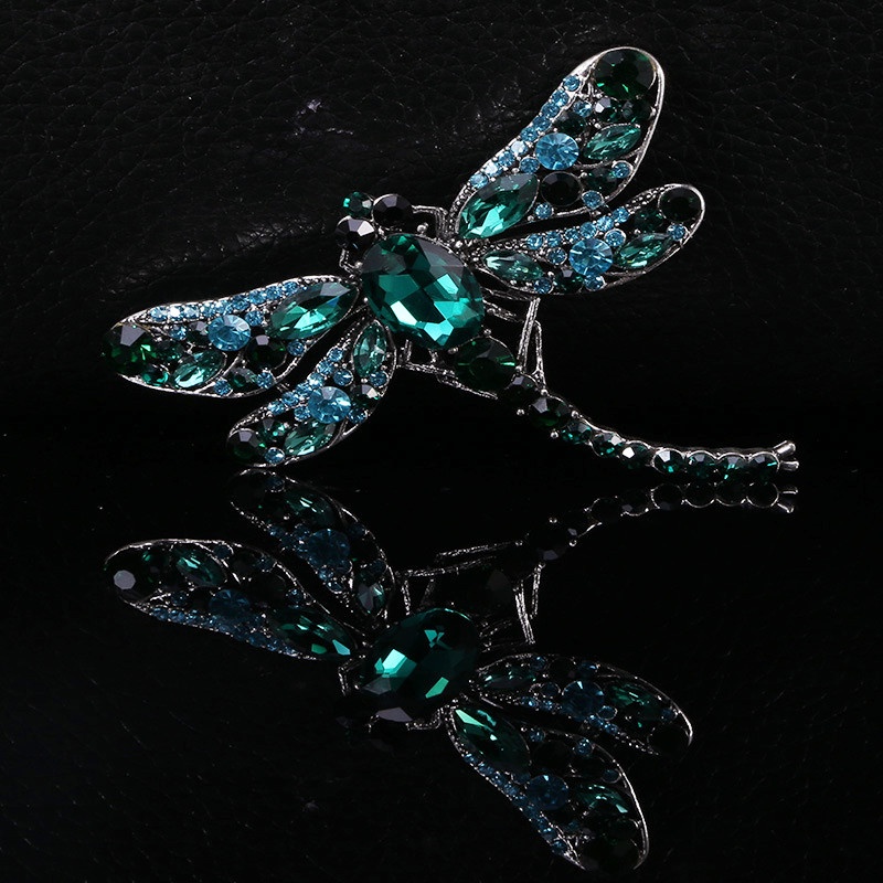 New Arrival Women Elegant Crystal Dragonfly Luxury Pins Brooch Decoration Boutique Insec Series ...