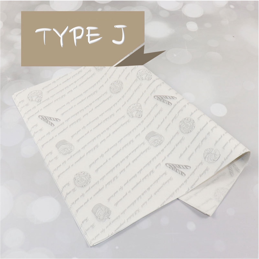 Toast Sandwich Wrap Kertas Bungkus Wrapping Paper ±50 PCS 吐司三明治包裝紙 38cm ...