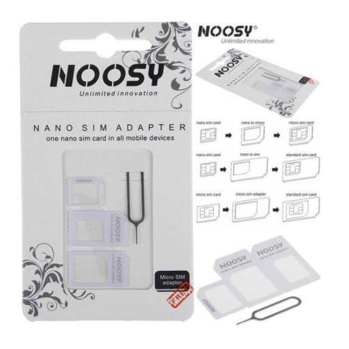 NOOSY Universal Nano SIM Card Adapter 4 in 1 Sim Card Pin Converter Kit ...
