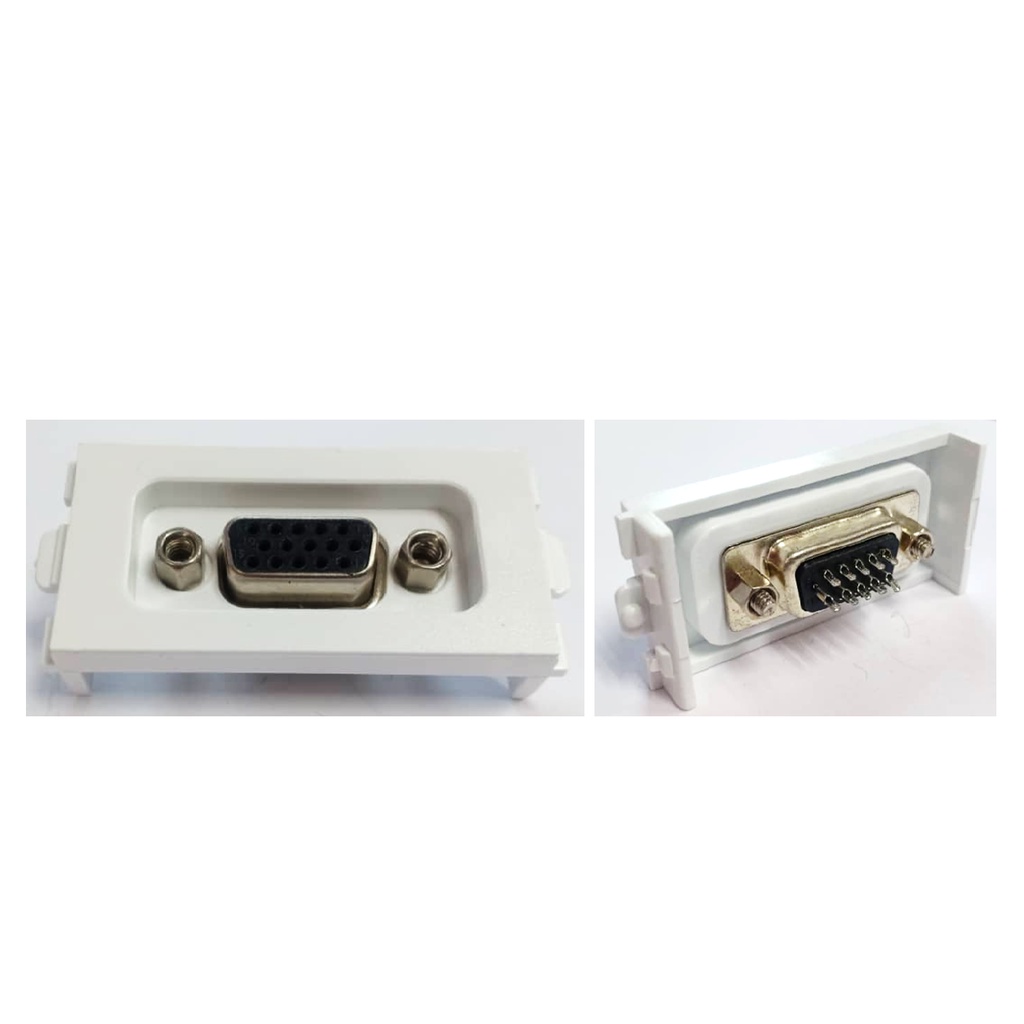 Modular Plate Connectors Faceplate for Wall Mount RJ45 4 Pin VGA Female ...