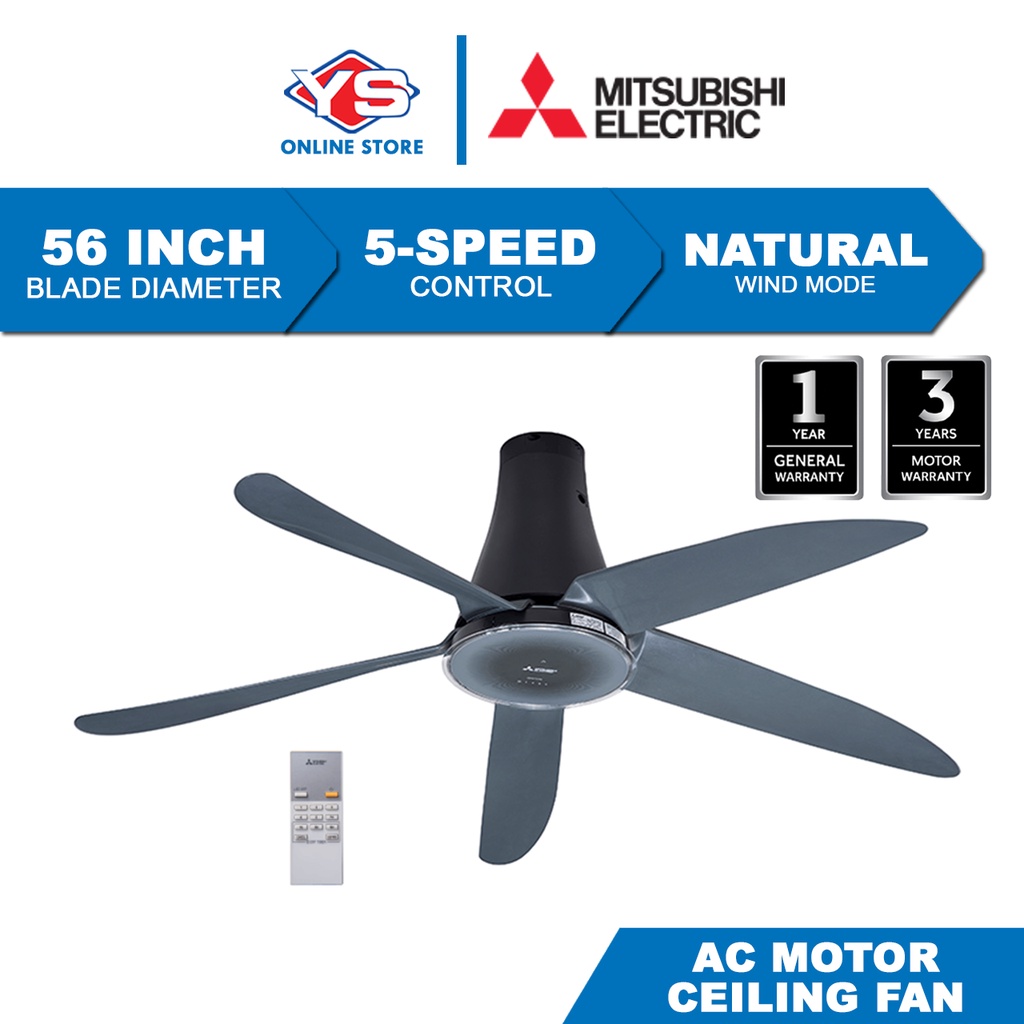 [FAST SHIPPING] MITSUBISHI CEILNG FAN 5 SPEED C56-RW4 C56-RW5 (SOFT ...