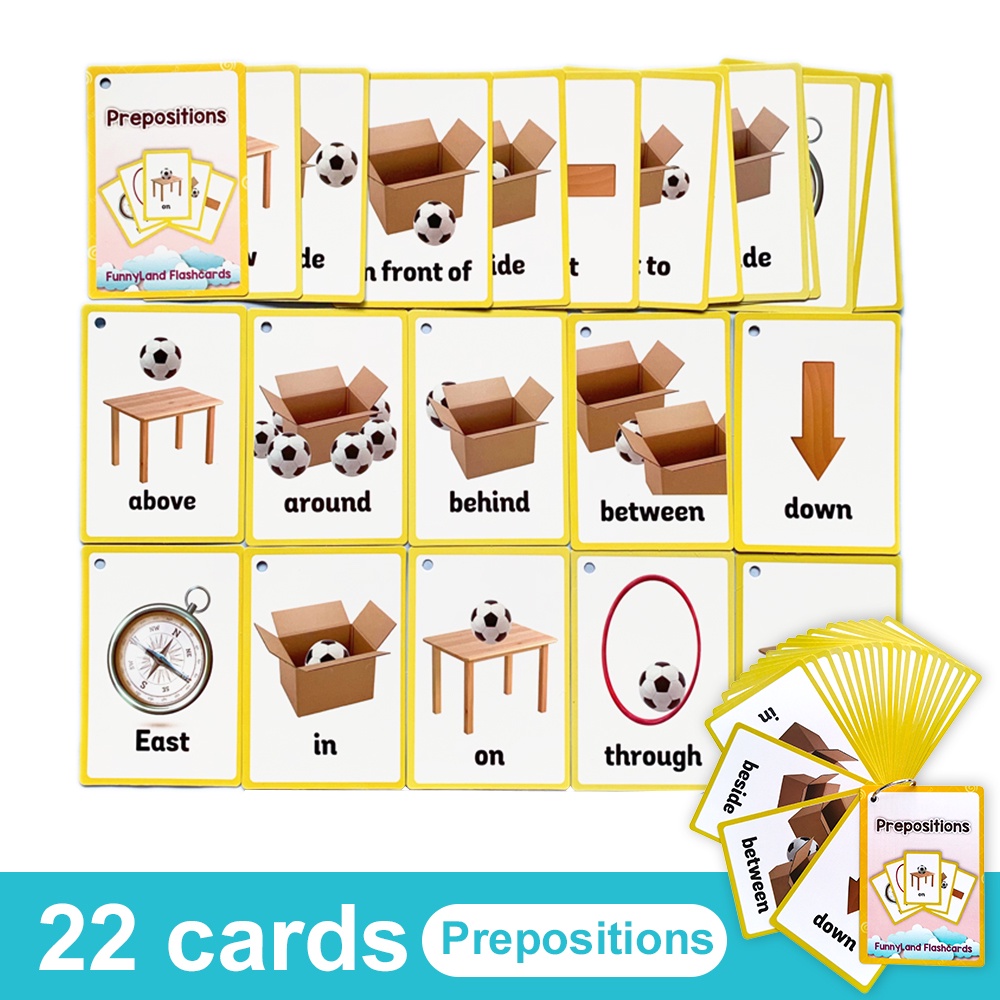 26 Themes English Words Learning Pocket Card for Toddlers Verbs ...