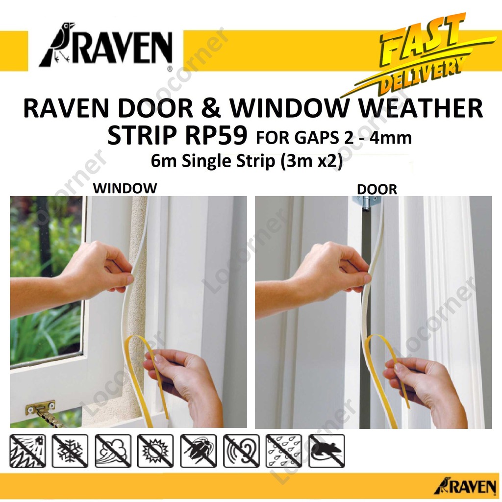 RAVEN RP59 DIY Door & Window Weather Strip Seal / Door Seal/ Window ...