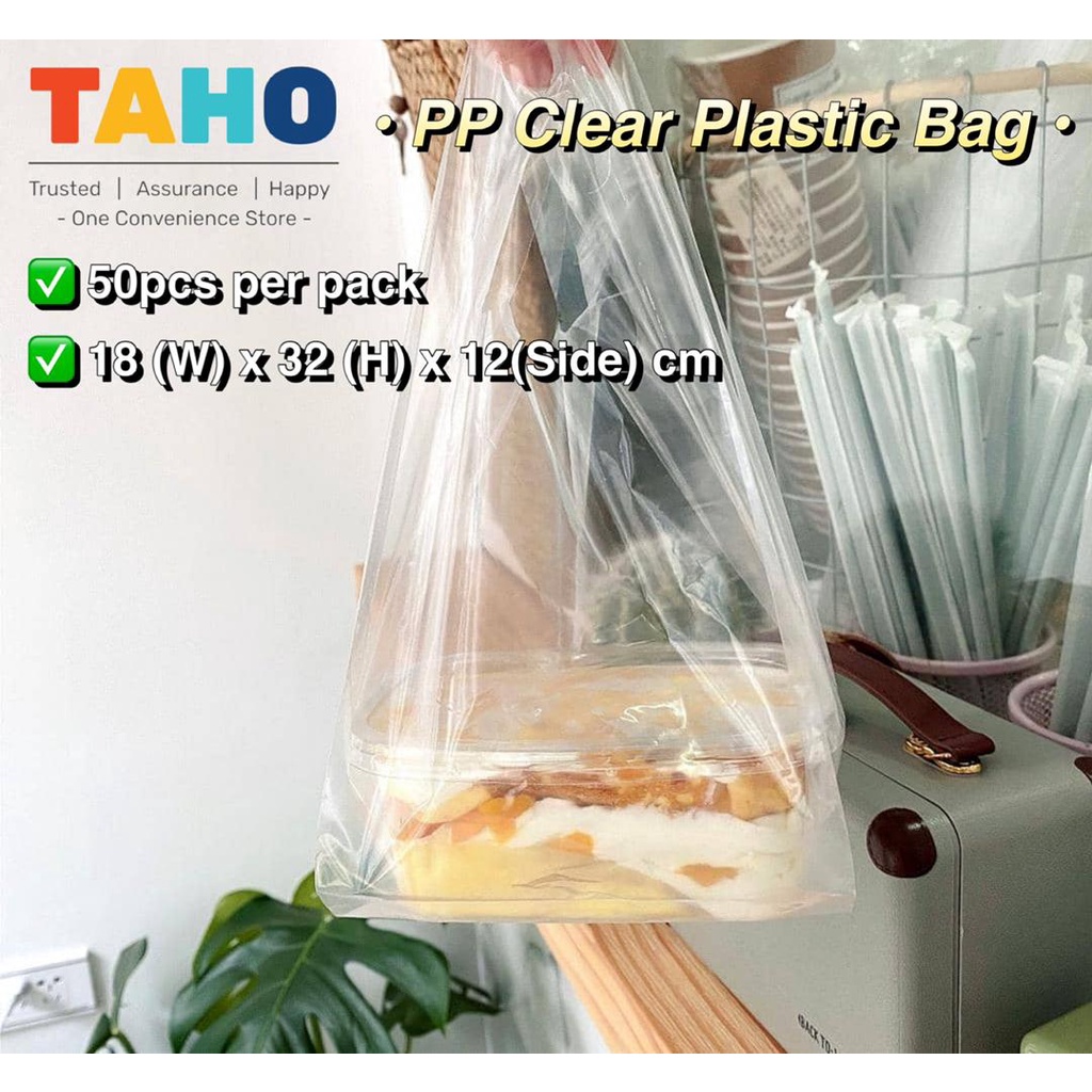 PP Clear Plastic Bag Transparent Bag Beg Plastik Food Container Bag ...