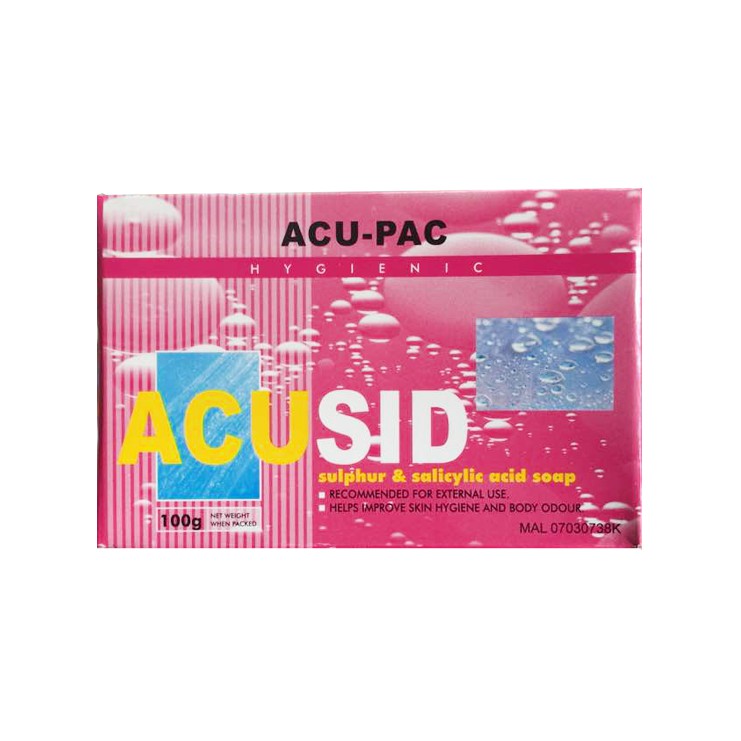 ACUSID SULFUR & SALICYLIC ACID SOAP 100G | Shopee Malaysia