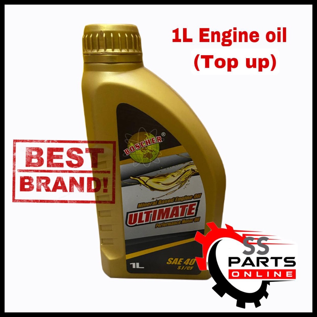 ssp. BOSCHER SAE 40 Top Up Engine Oil 4L (Minyak Hitam Tambah) | Shopee ...