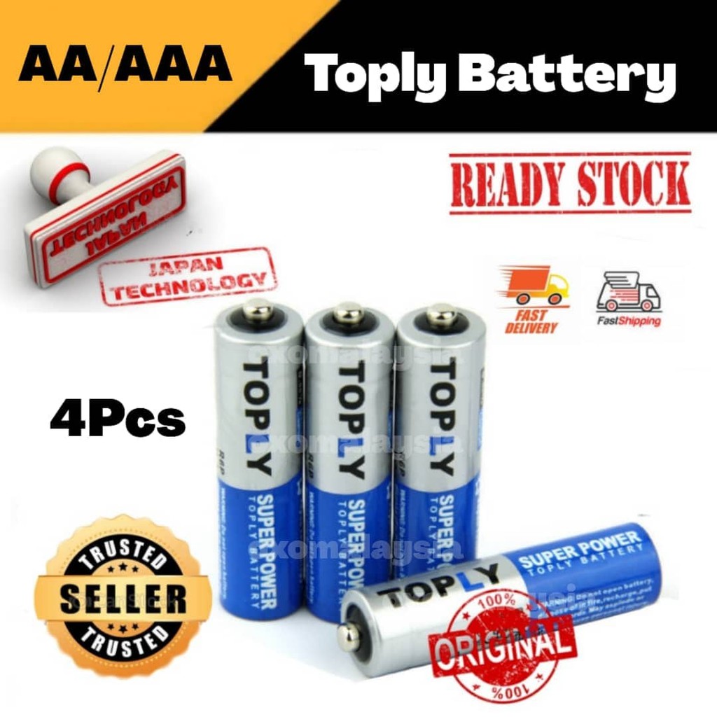 AAA / AA Battery Toply Japan Technology (4Pcs) | Shopee Malaysia