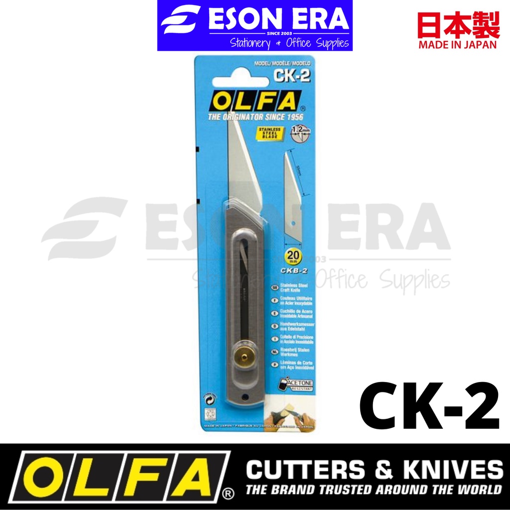 Olfa CK-2 Stainless Steel Craft Knife Made in Japan Cutter Pisau (Blades Olfa CKB-2) | Shopee ...