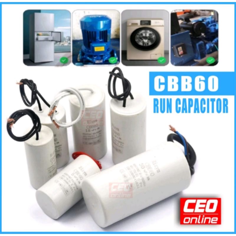 CEO 🇲🇾 CBB60 Capacitor Washing Machine Kapacitor cbb60 Water Pump AC ...