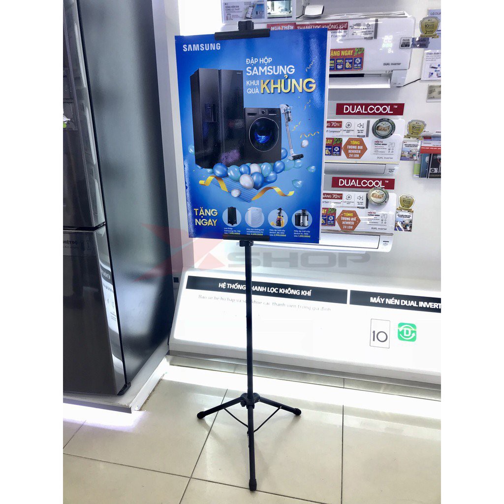 Imported 3-legged iron double-sided T-shaped picture hanging standee ...