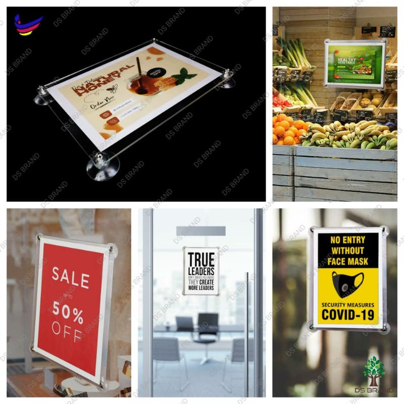 Simpanan Dokumen Akrilik/ Document Glass Sandwich Holder /Poster Glass ...