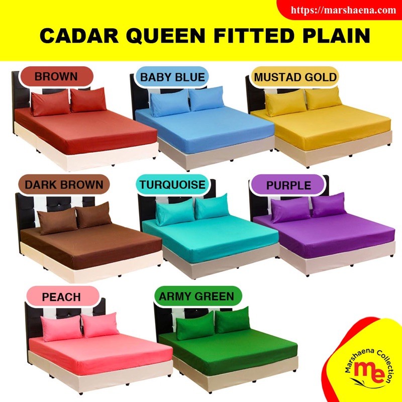 CADAR QUEEN FITTED PLAIN | DOUBLE PLAIN | Shopee Malaysia