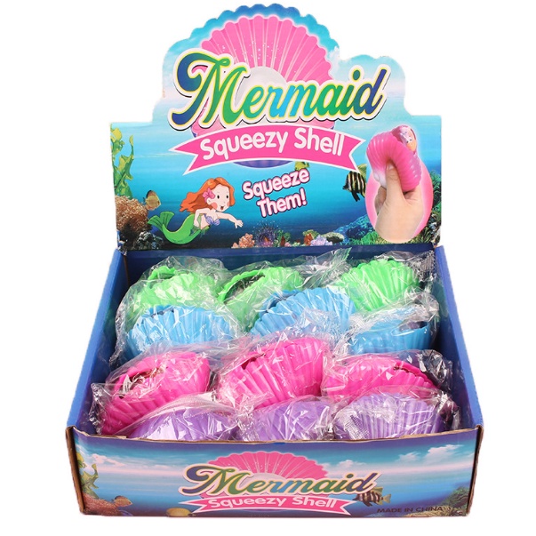 [ORGM] Gemes Beautiful Glitter Shell Mermaid Squishy Toy | Shopee Malaysia