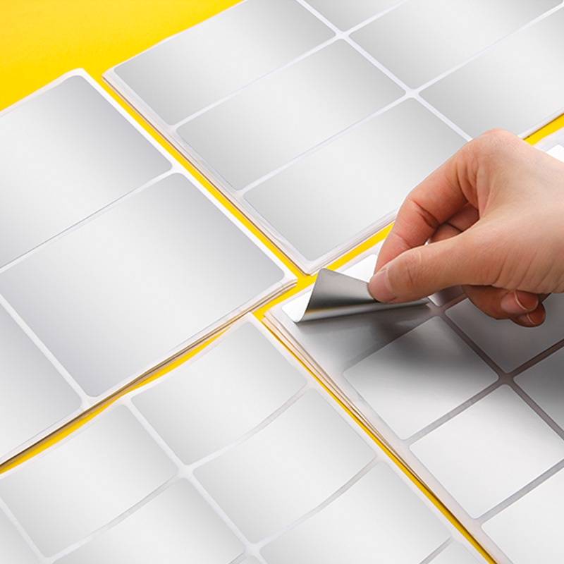 108 Sheets Silver Paper Label Stickers Waterproof Strong-Sticky Index ...