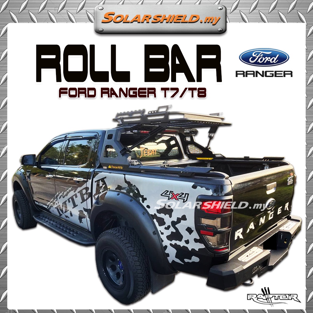 Ford Ranger T6 T7 T8 , Wildtrak, Raptor Roll Bar With Basket 4X4 Roll ...