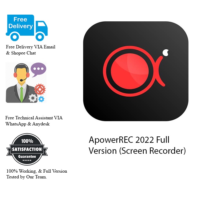 ApowerREC 2022 Full Version (Screen Recorder) | Shopee Malaysia