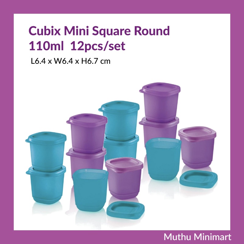 Original Tupperware | Cubix Mini Square Round Food Storage Container ...