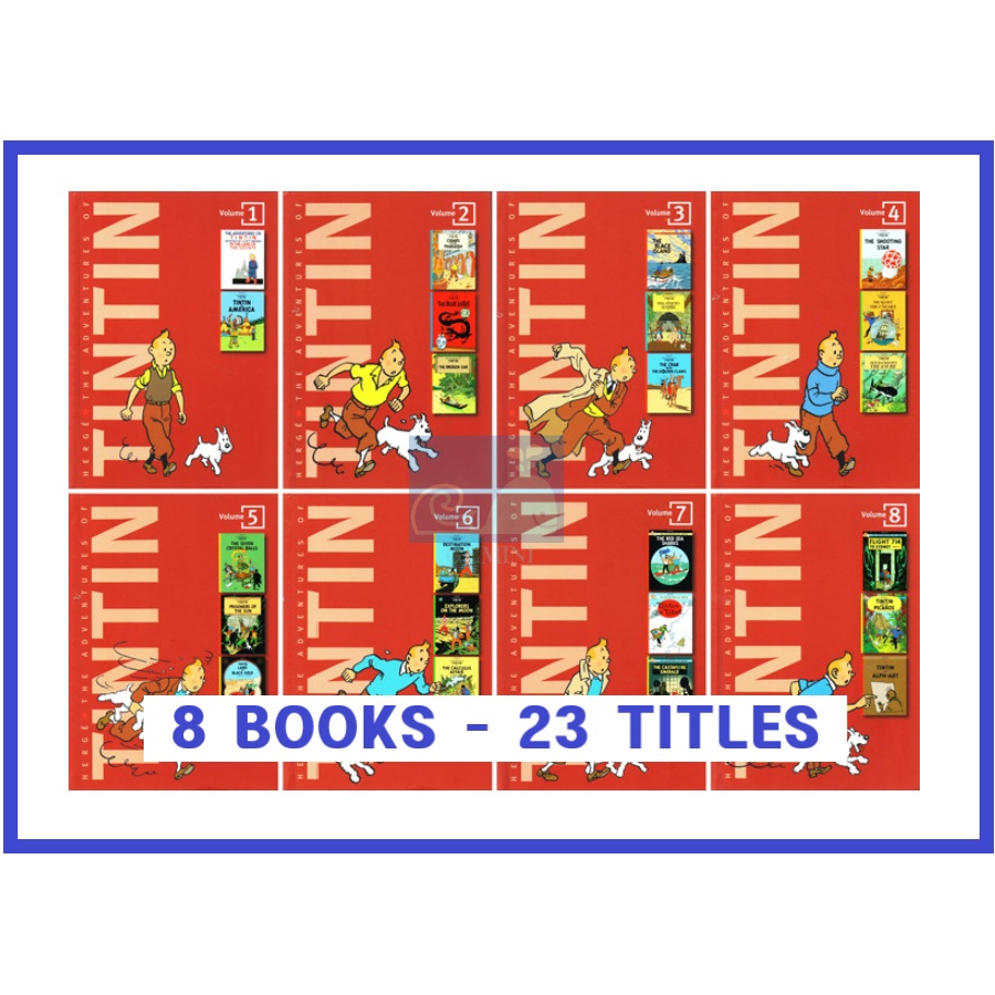 SG [8 BOOKS] TINTIN COLLECTION - THE ADVENTURES OF TINTIN by Herges ...
