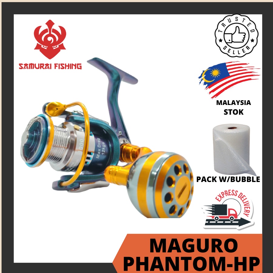 SAMURAI - NEW 2020 Maguro Phantom-HP Spinning Reel MESIN SP 100% ...